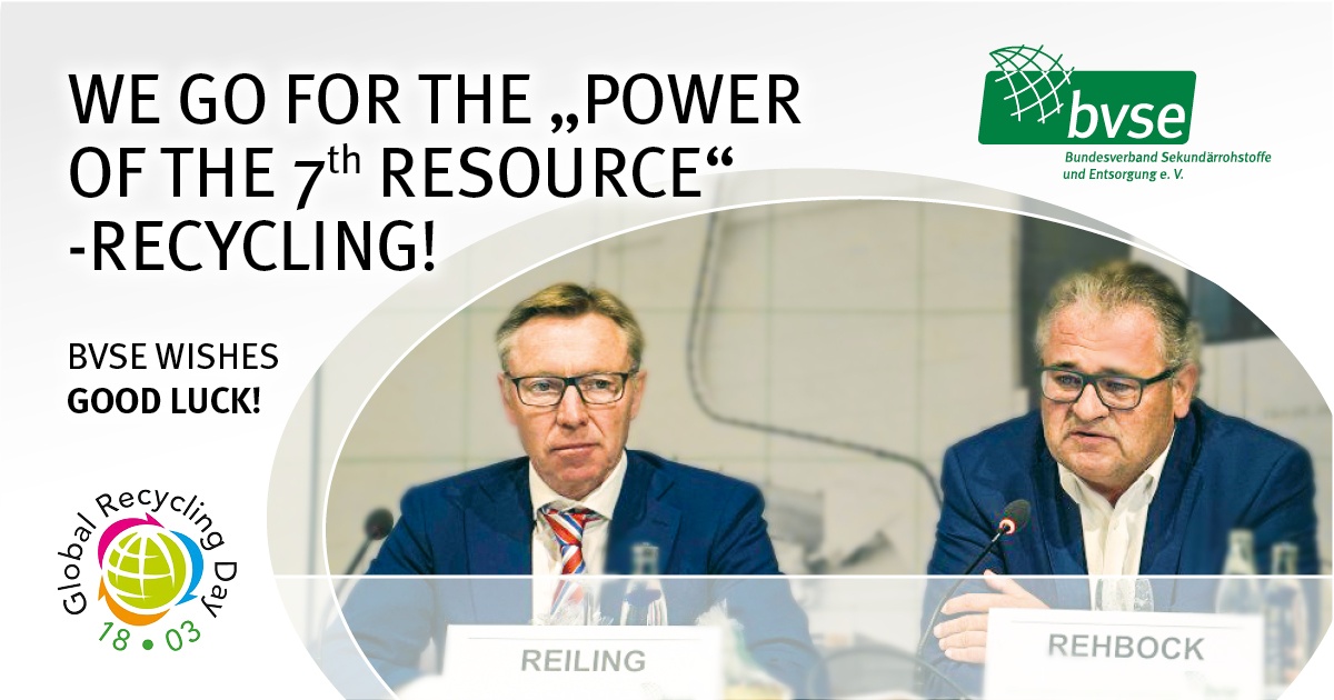 Weltrecyclingtag: bvse dankt Abfallentsorgern - RECYCLING magazin