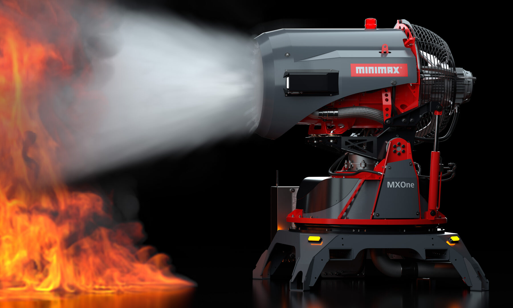 Hochleistungs-Löschturbine MXOne von Minimax - RECYCLING magazin